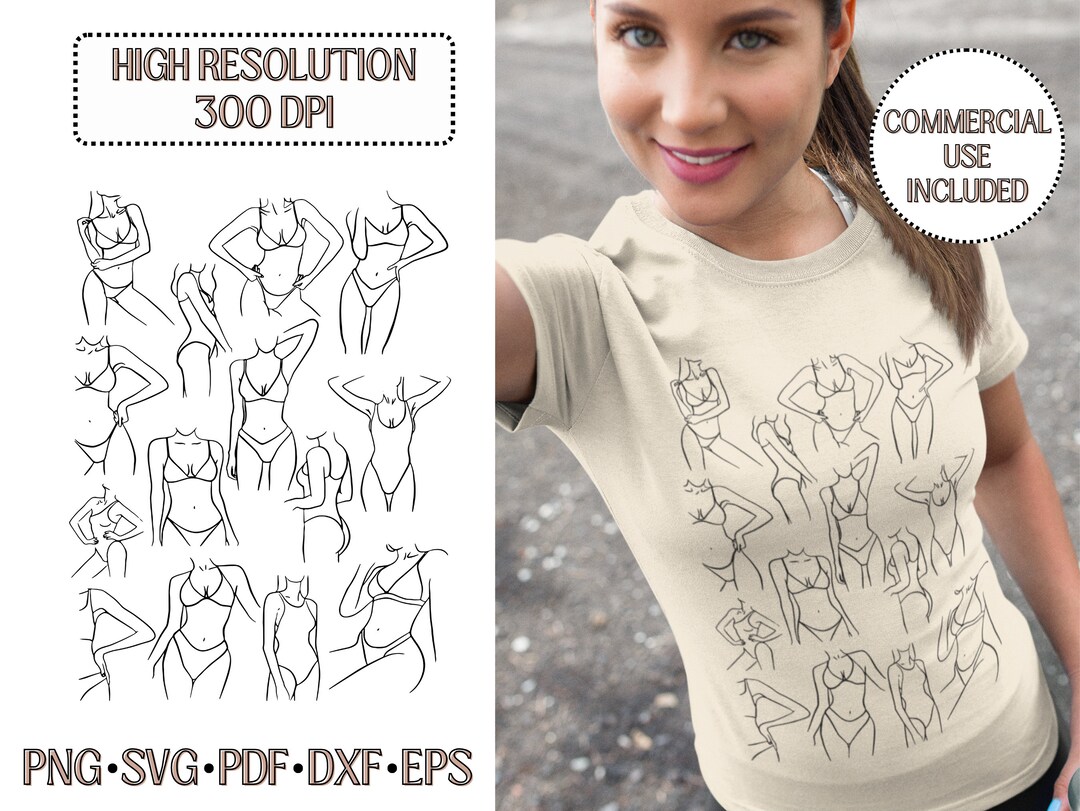 Body Positivity Line Art Svg, Beautiful Bodies Print, Diversity Art ...