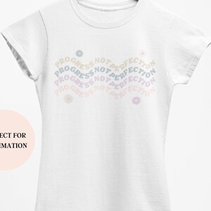 Progress Not Perfection Svg, Motivational Progress Quote, Retro Png Sublimation Graphic, Dxf ...