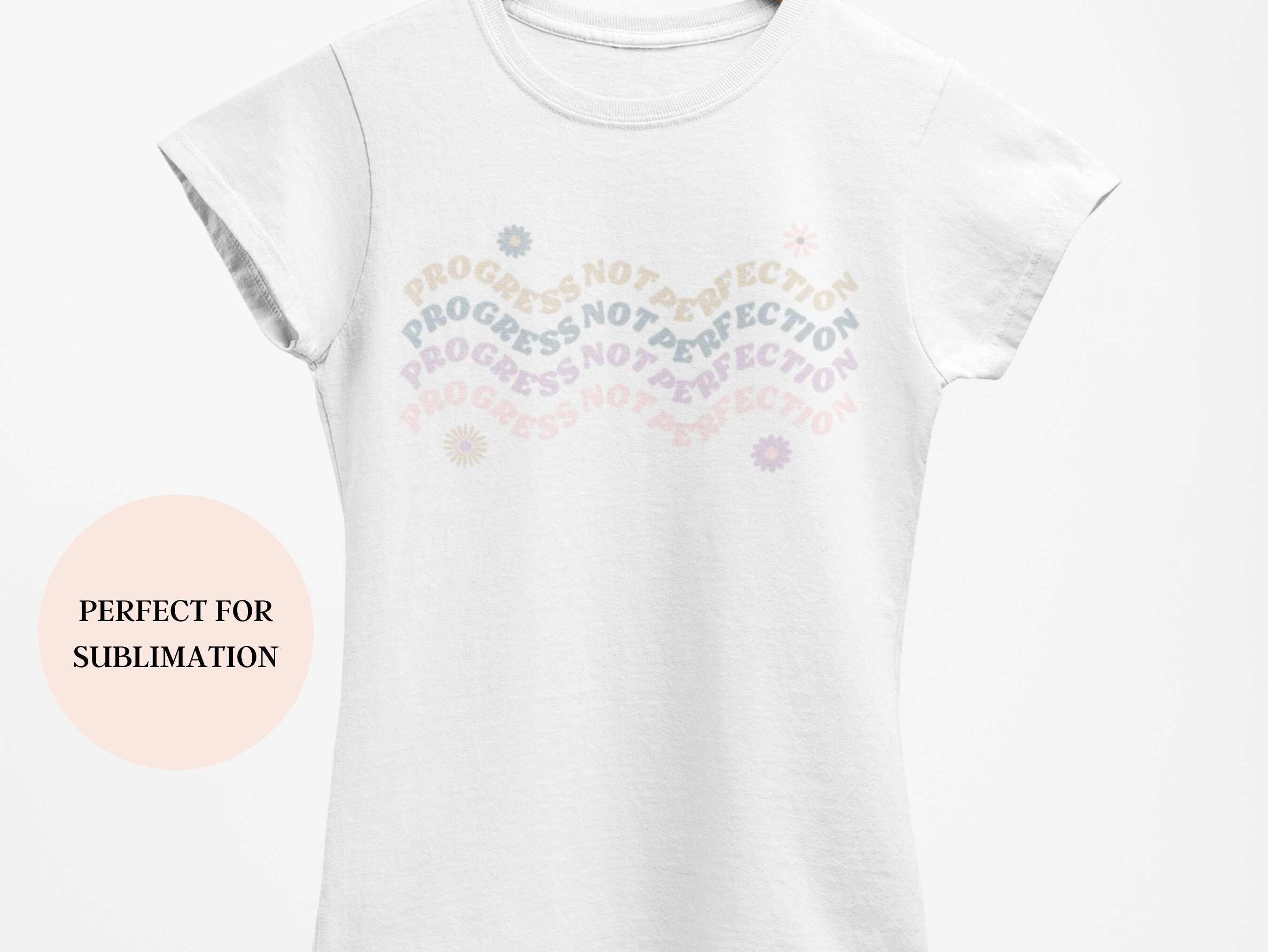 Progress Not Perfection Svg, Motivational Progress Quote, Retro Png Sublimation Graphic, Dxf ...