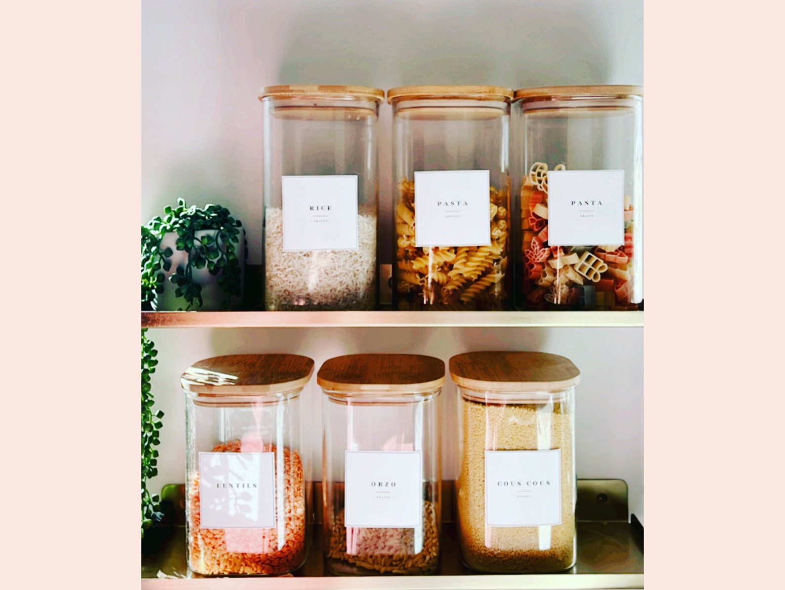 Pantry Jar Labels Templates, Minimalist Kitchen Organisation, Various ...