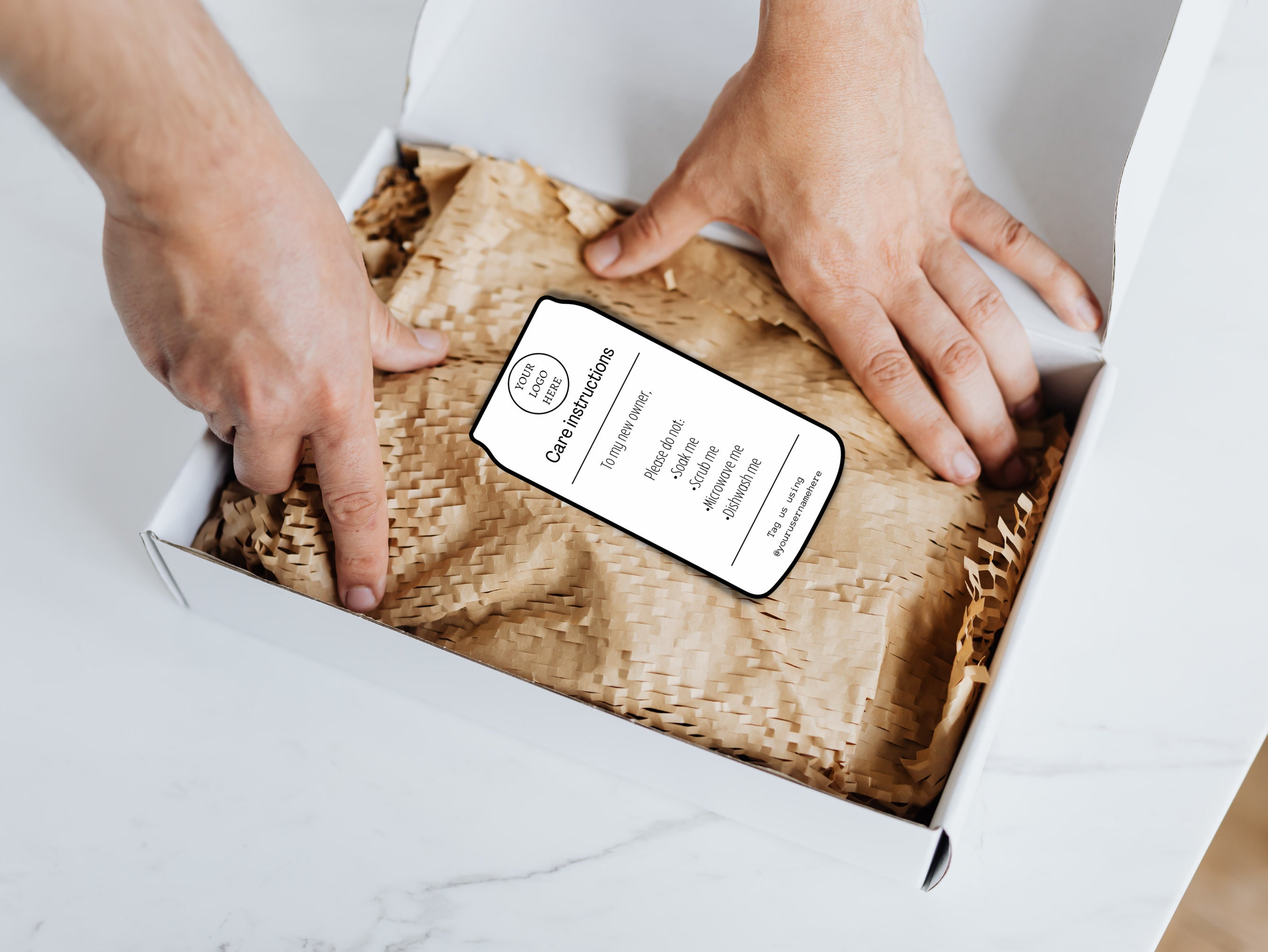 Minimalist Care Cards Template for Libbey Can Glass, Editable and ...