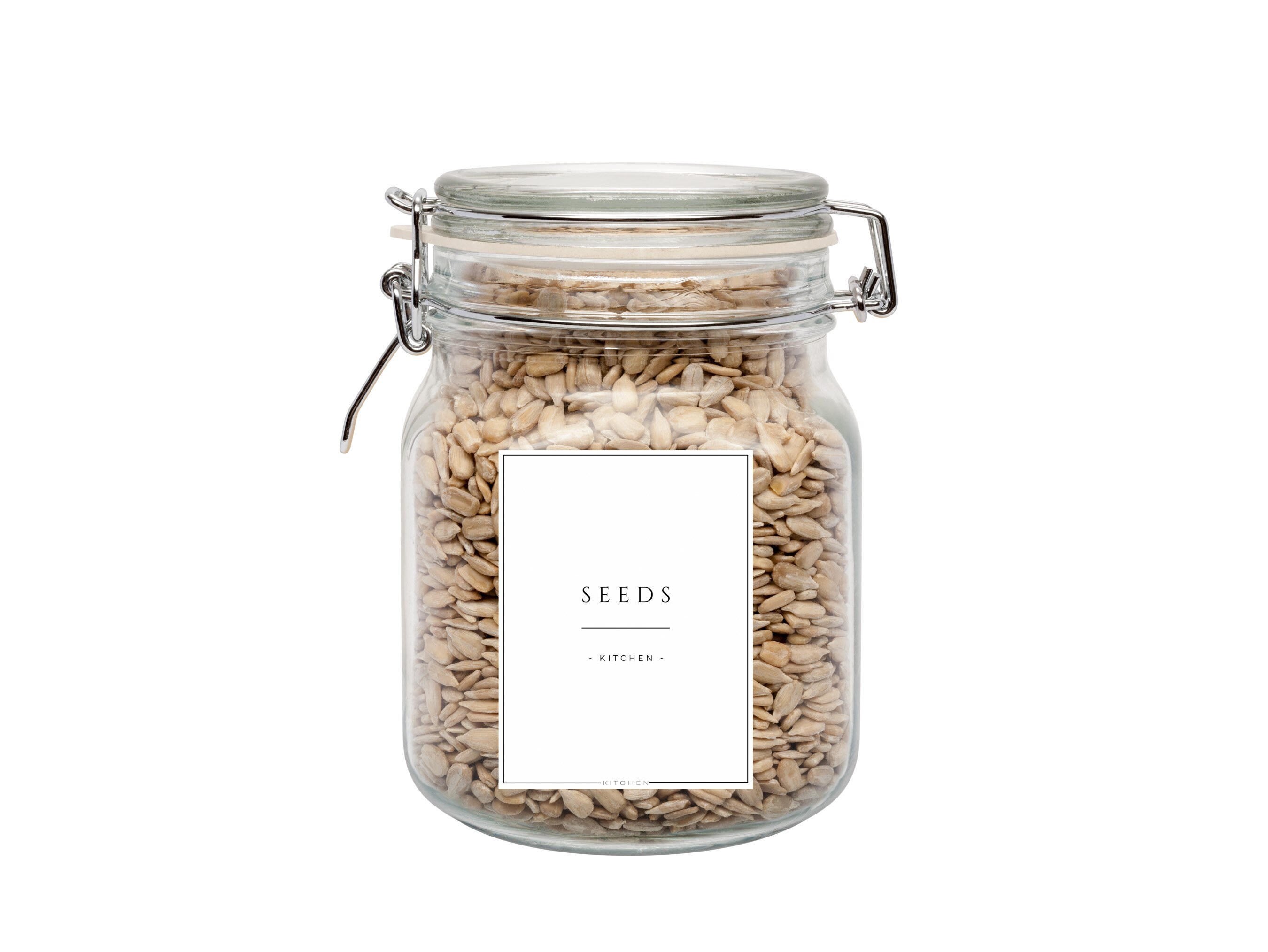 Pasta Jar Labels Templates, Minimalist Kitchen Organisation, Various ...