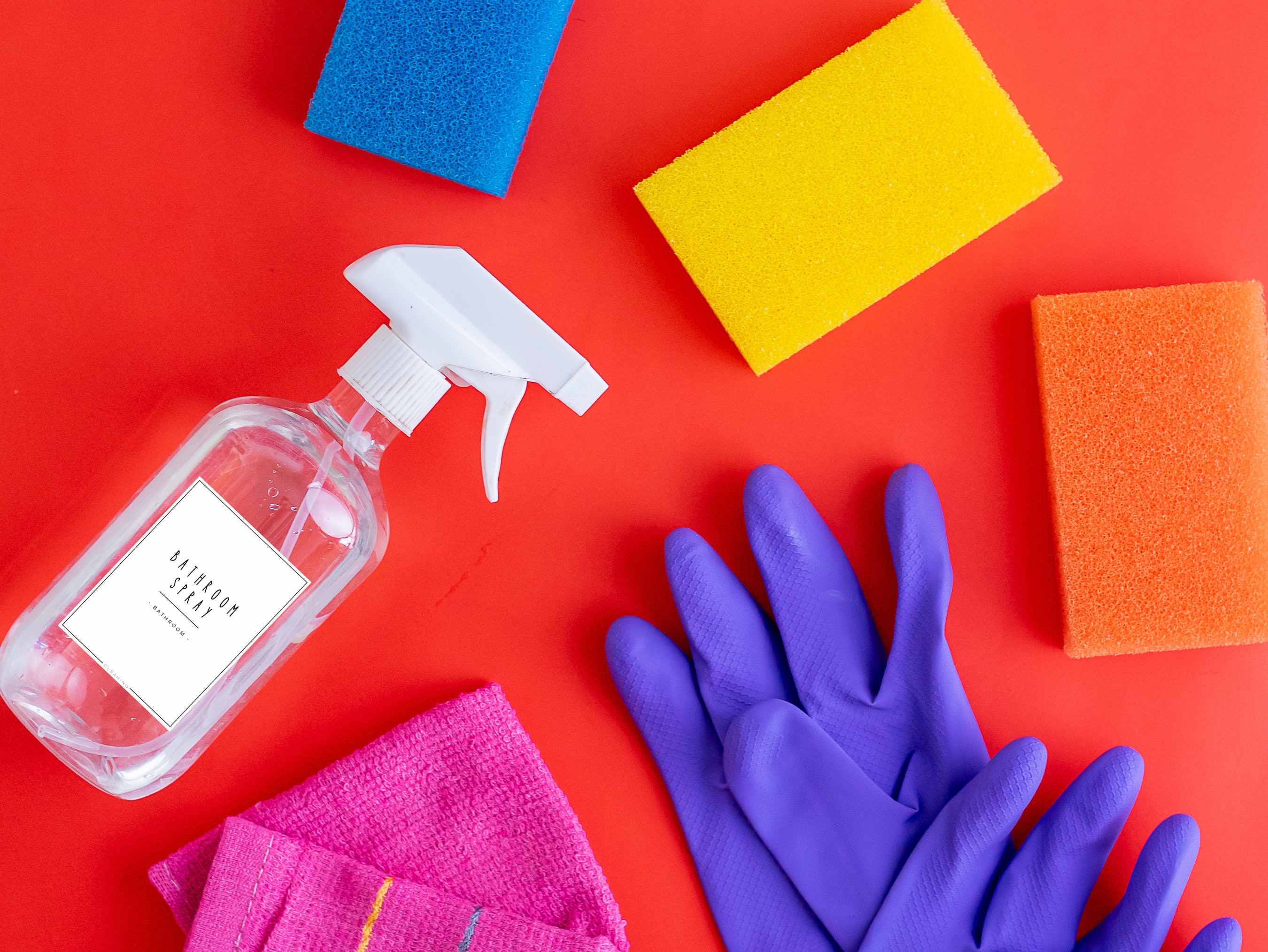 Cleaning Labels Templates, Minimalist Organisation, Various Size ...