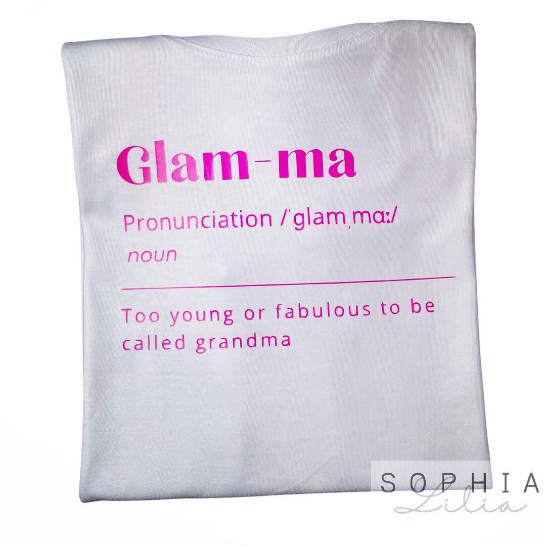 Grandma Print Svg, Glam-ma Definition, Grandmother Png, Mothers Day ...