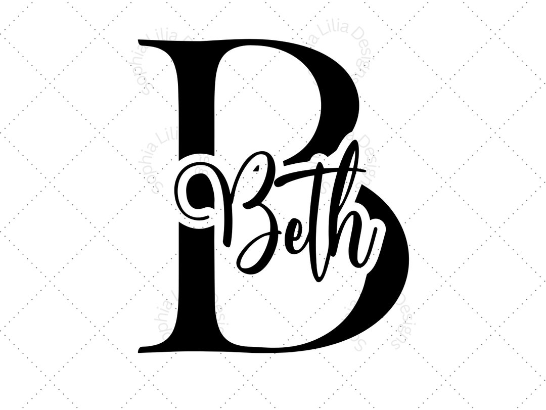 Custom Initial Split Monogram SVG: Personalized Cricut Cut File ...