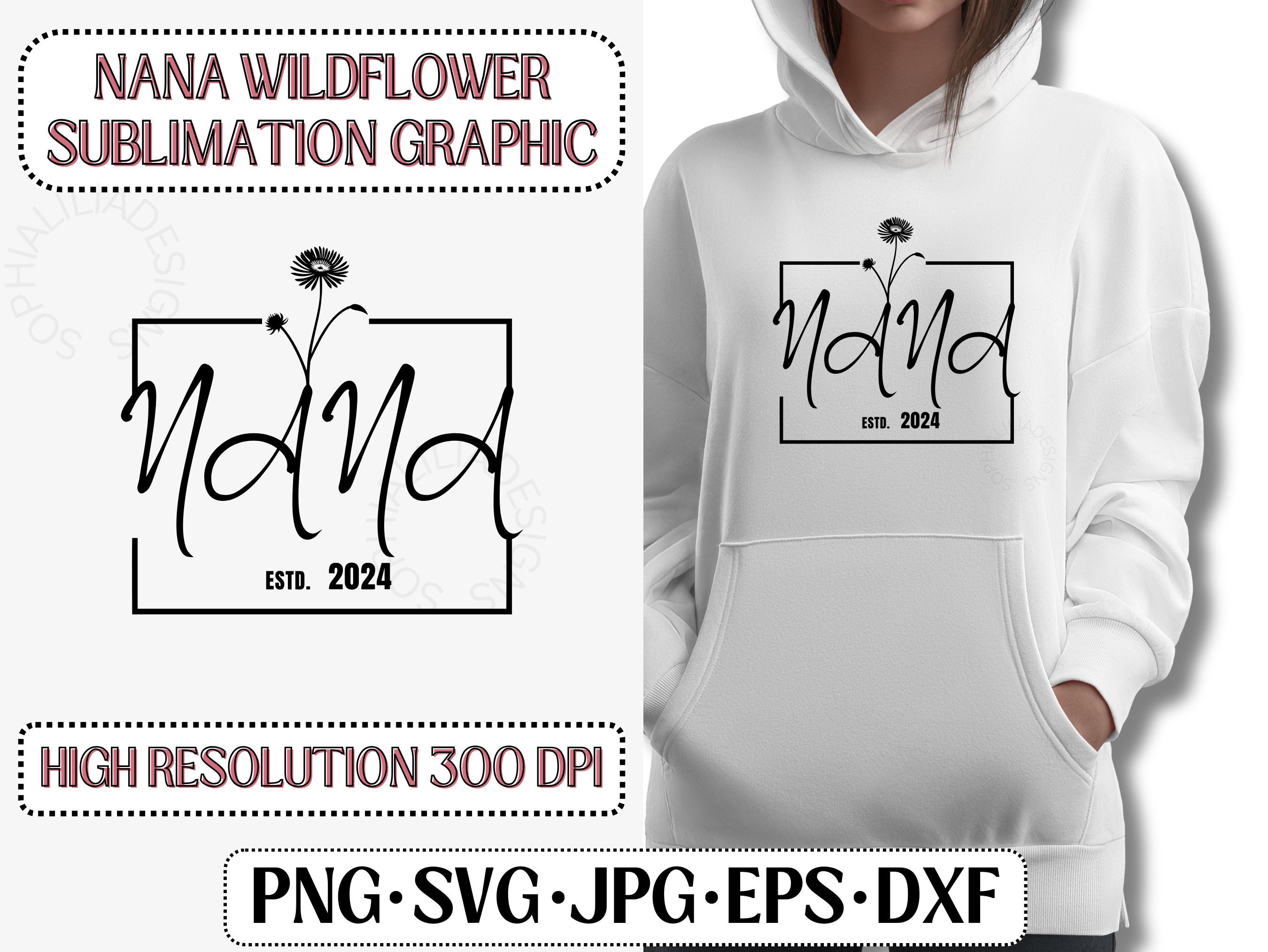 Nana Wildflower Svg Nana Png Grandmother Svg Grandma Nanna - Etsy