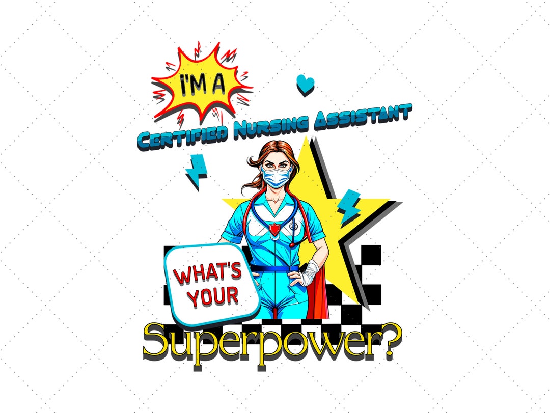 Superhero Nurse PNG: Retro Nursing Assistant Graphic (digital Download ...