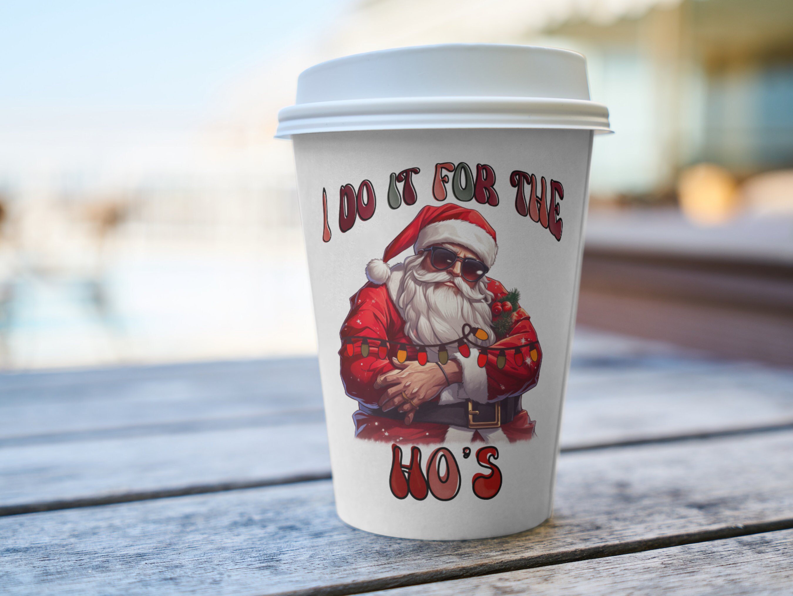 I Do It for the Hos, Funny Christmas Png, Gangster Santa, Inappropriate ...