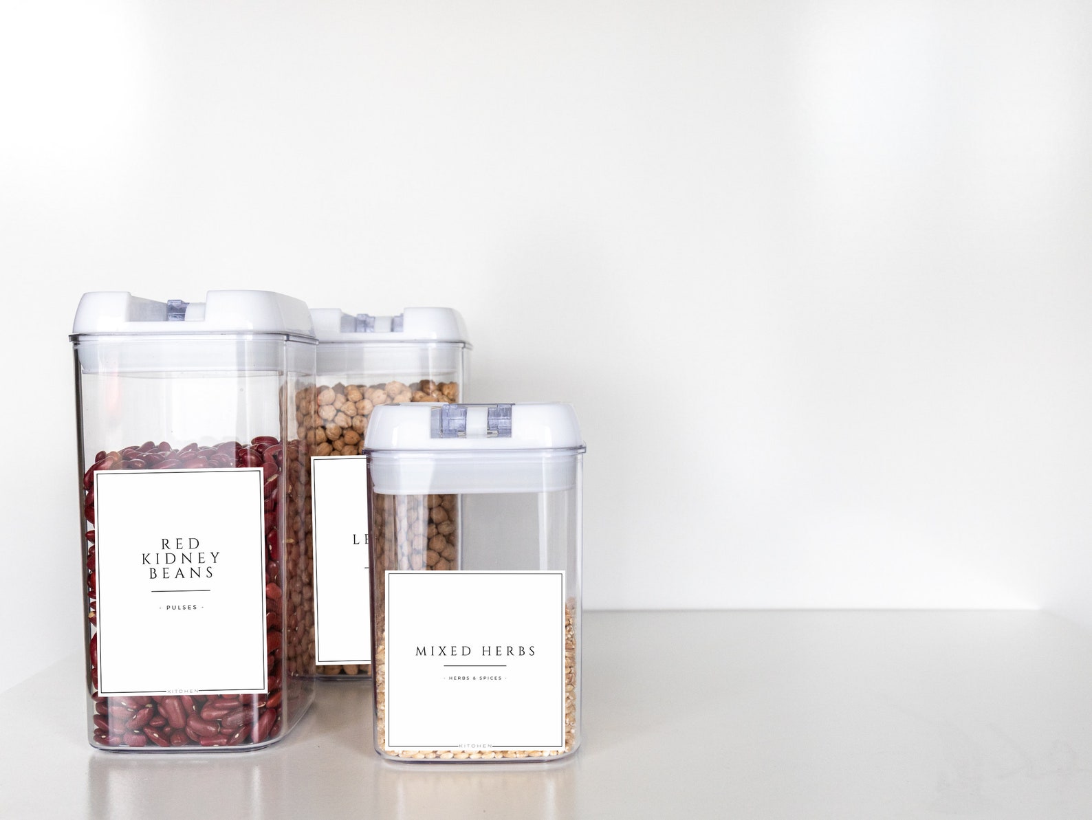 Minimalist Pantry Labels Templates, Kitchen Jar Organisation, Various ...