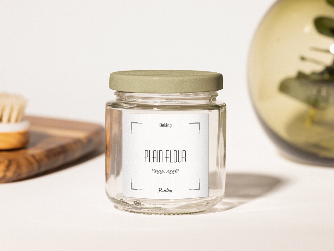 Pantry Jar Labels Templates, Minimalist Kitchen Organisation, Various ...