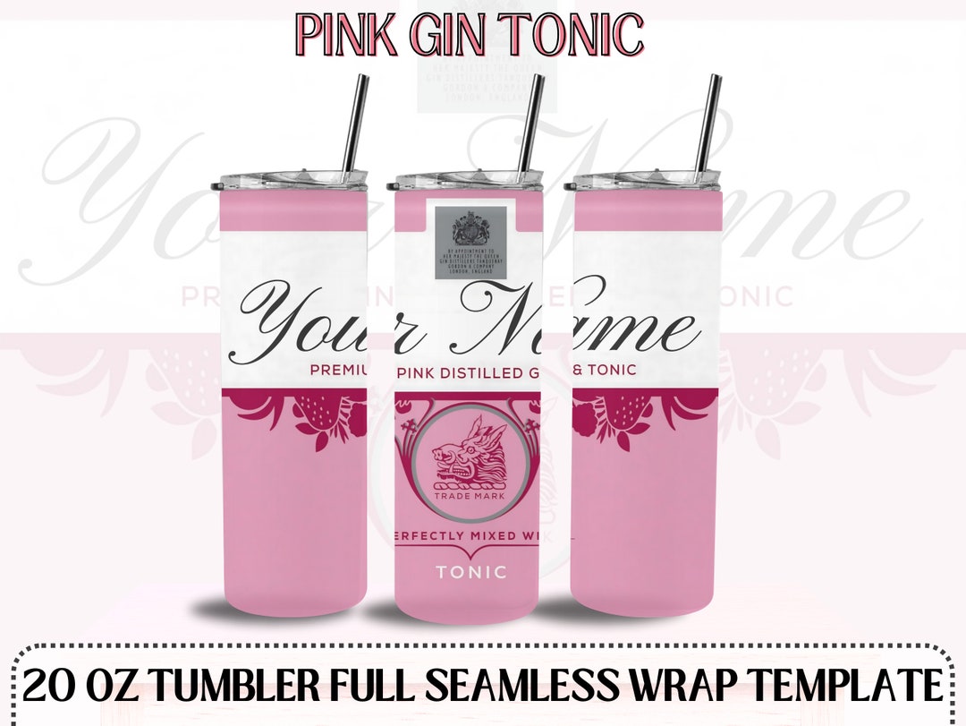 Gordons Pink Gin Tumbler Wrap Editable Template, 20oz Tumbler ...