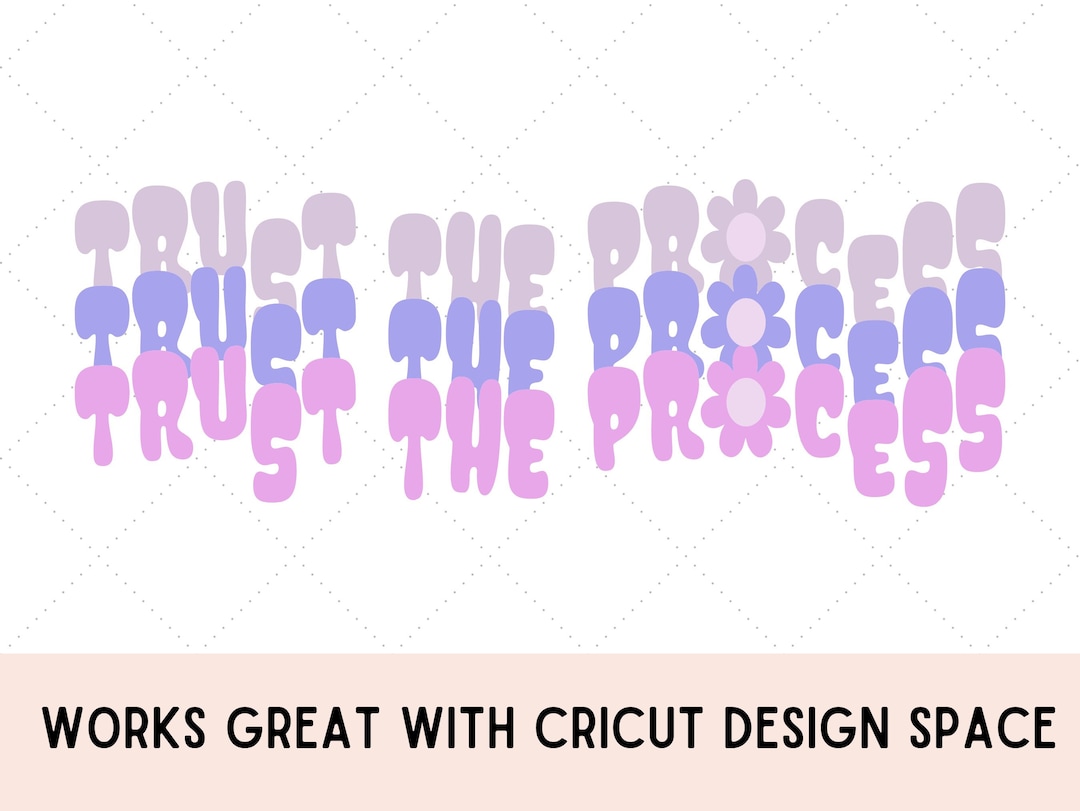 Retro Trust the Process Svg, Motivational Svg, Law of Attraction Design ...
