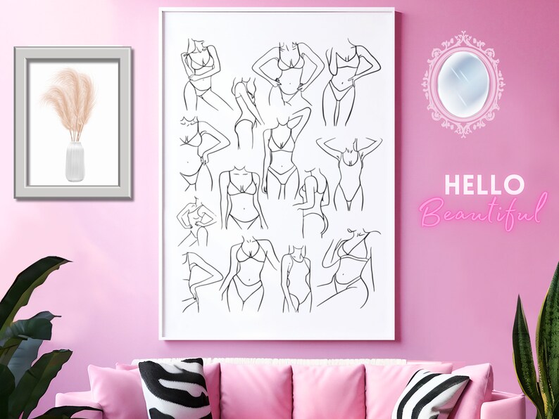 Body Positivity Line Art Svg, Beautiful Bodies Print, Diversity Art ...
