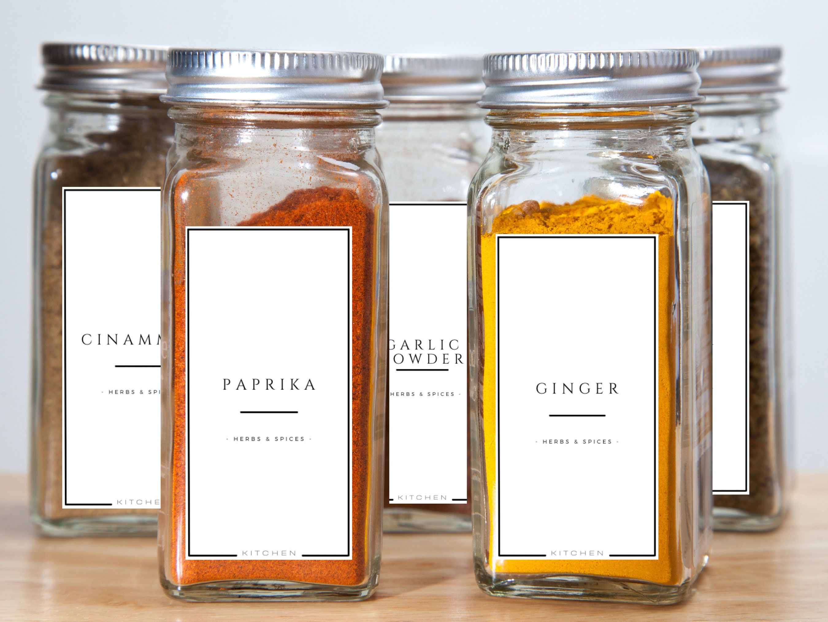 Minimalist Pantry Jar Labels: Editable Kitchen Organization Templates ...