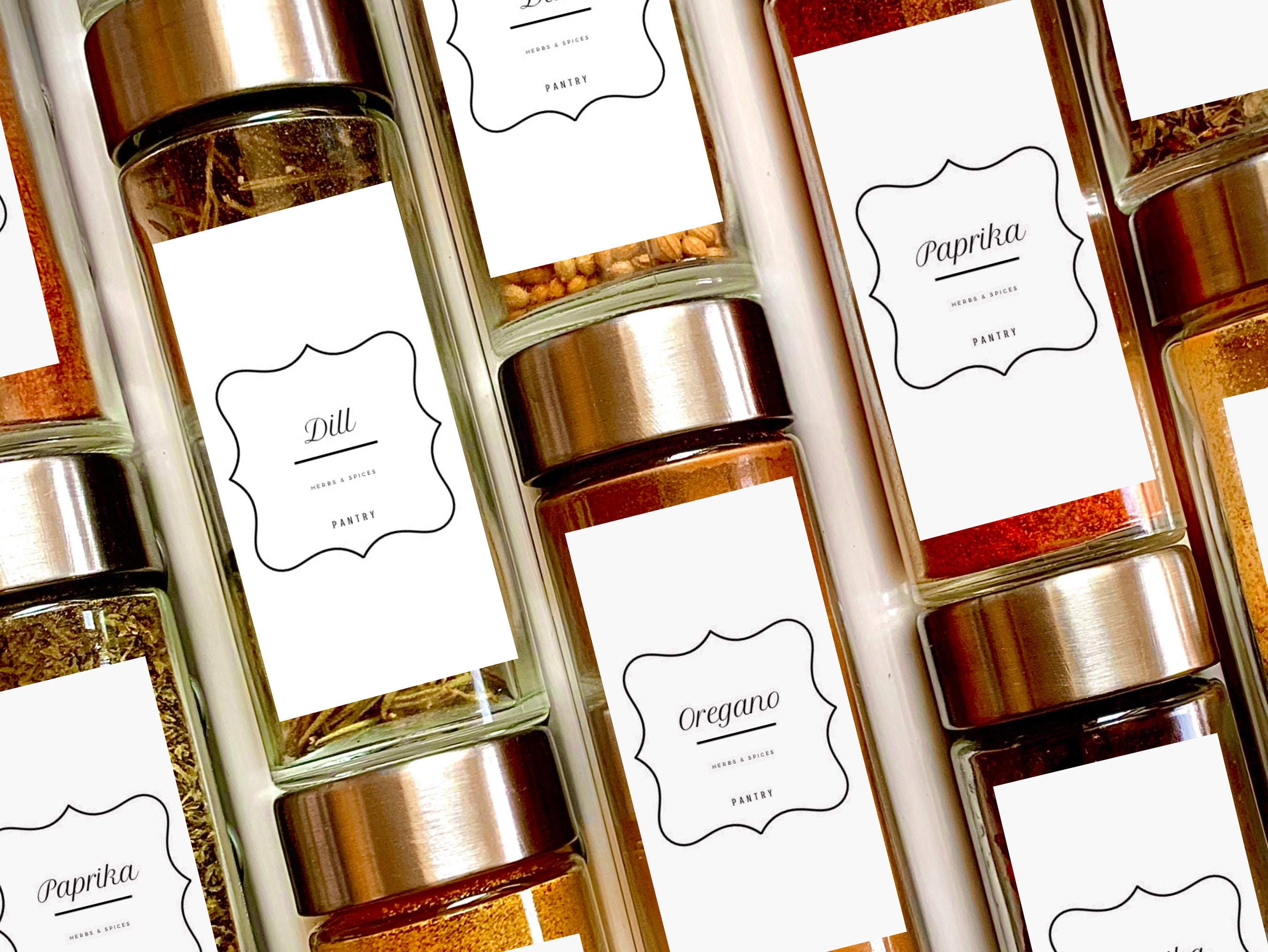 Pantry Jar Labels Templates, Kitchen Organisation Labels, Various Size ...