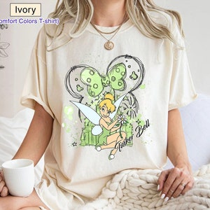 Disney Castle Watercolors Tinker Bell Shirt, Tinkerbell Neverland Shirt ...