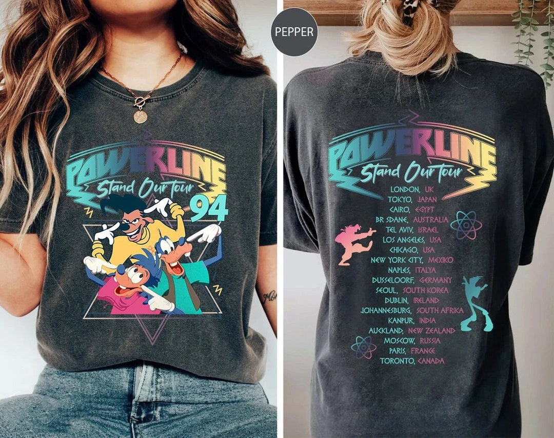Two-sided Powerline Stand Out Tour Shirt, Powerline Shirt, Goofy Movie ...