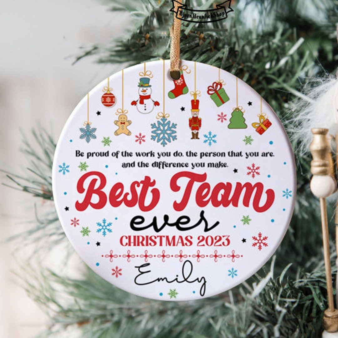 Best Team Ever Ornament Team Ornament Personalized Coworker - Etsy