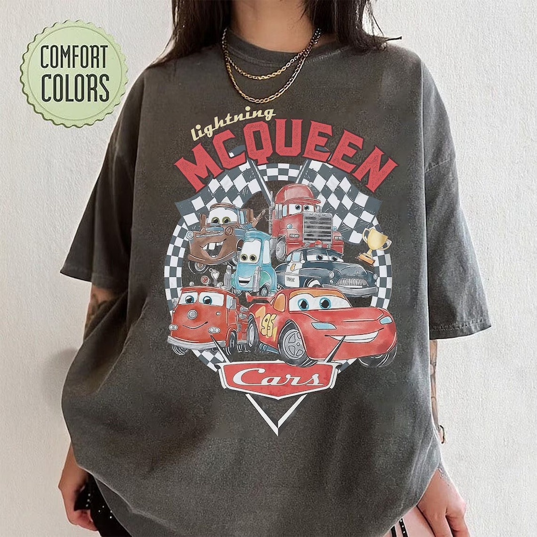 Vintage Lightning Mcqueen Shirt, Car Movie Shirt, Radiator Springs Tee ...