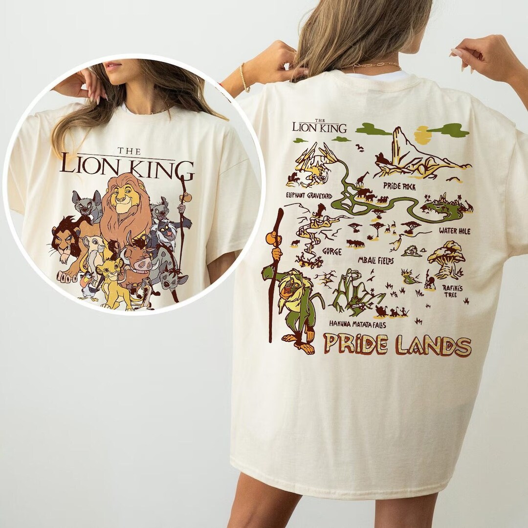 The Lion King Shirt, Pride Lands Map Shirt, Hakuna Matata Shirt, Animal ...