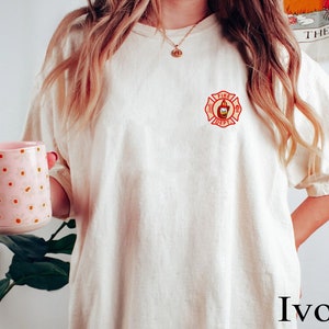 Two Sided Retro Fire Dept Donald Duck Fire Chief Comfort Colors Shirt ...