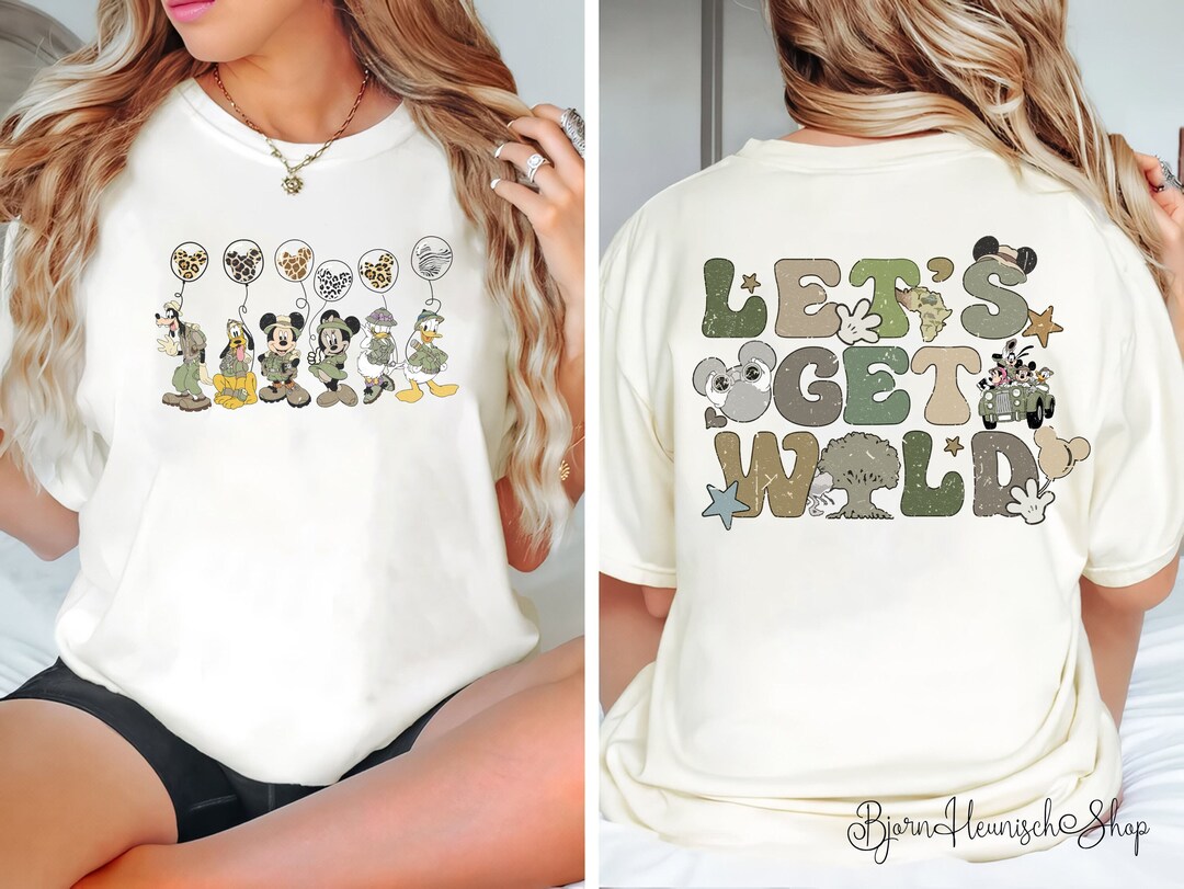Vintage Animal Kingdom Two-sided Shirt, Let's Get Wild Comfort Color ...