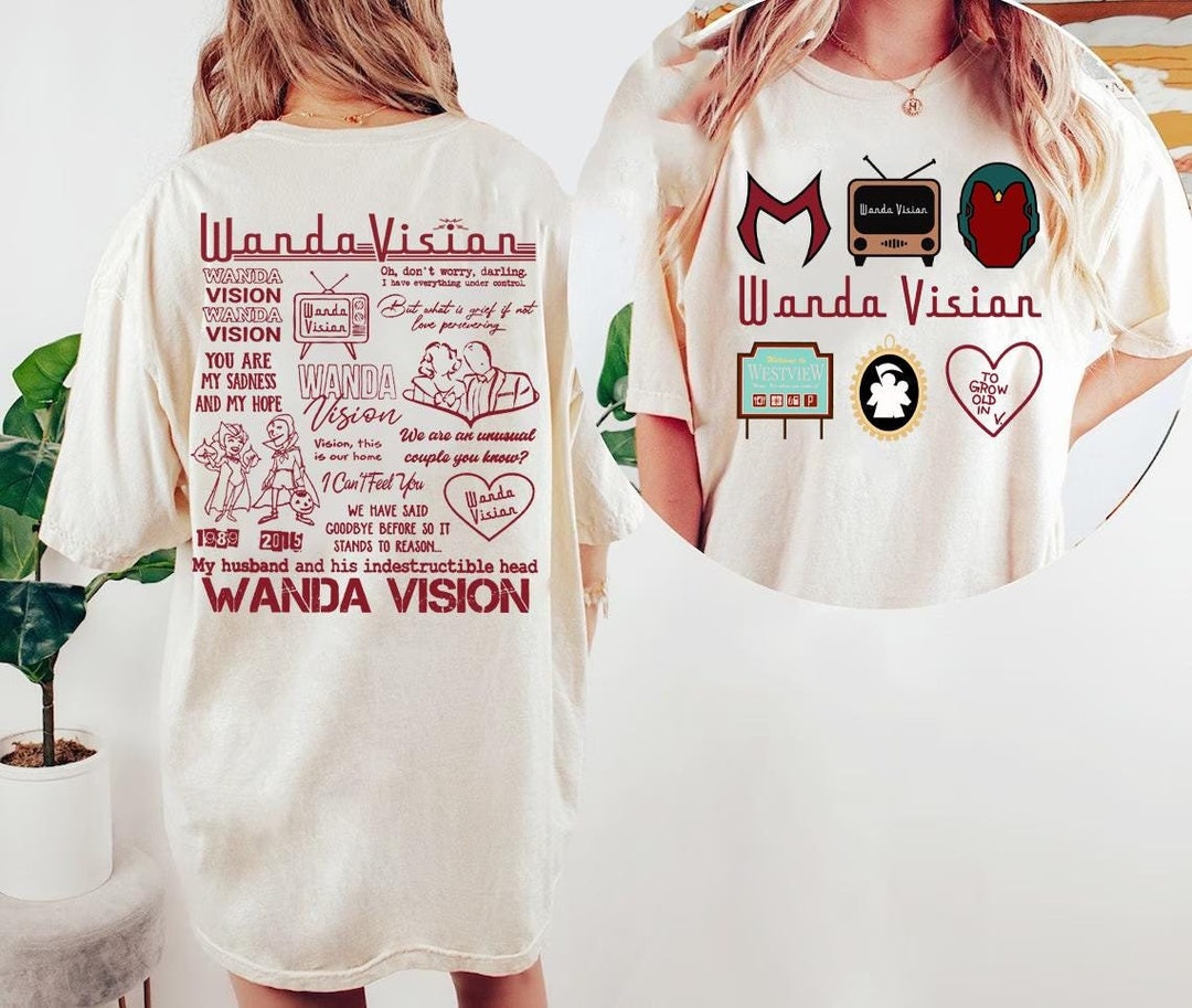 Vintage Wanda Vision Two-sided Shirt, Maximoff 1989 Shirt, Scarlet ...