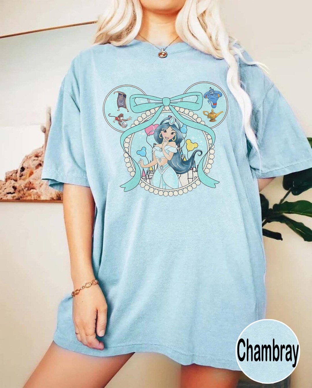 Disney Jasmine Shirt, Aladdin Princess Shirt, Disney Jasmine Bow Shirt ...