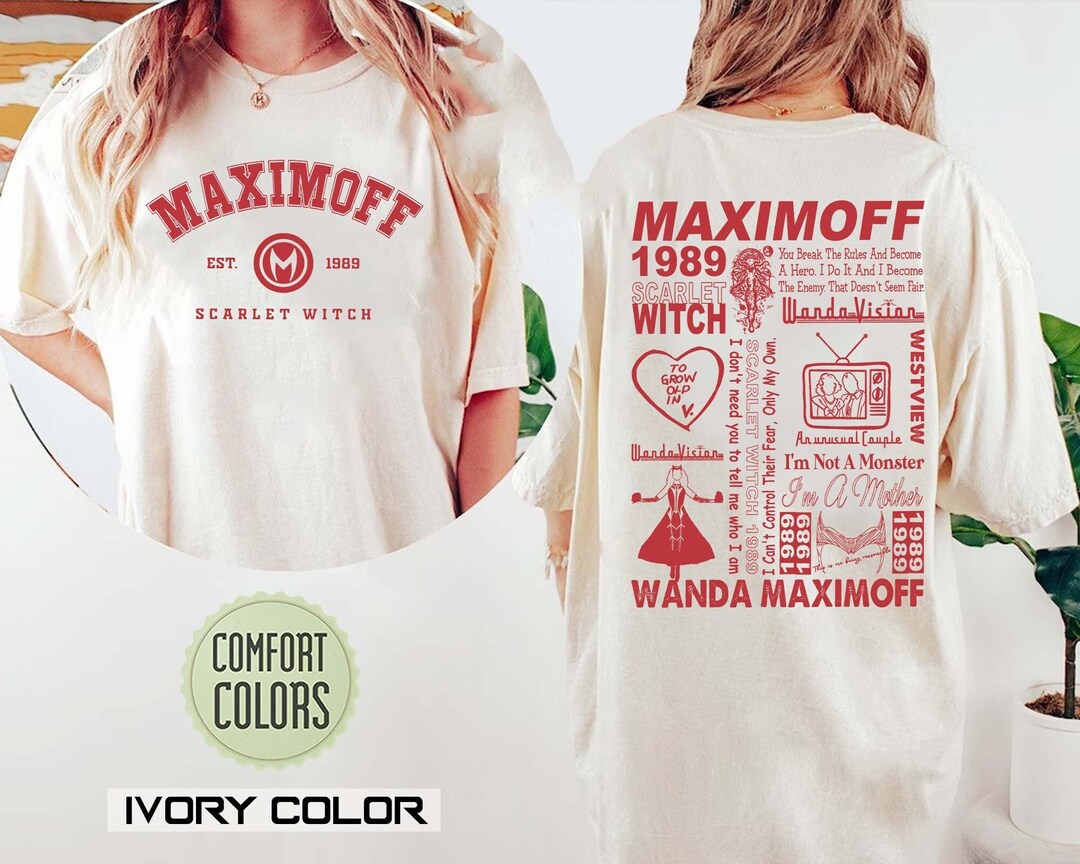 Vintage Wanda Maximoff Shirt, Maximoff 1989 Shirt, Scarlet Witch Shirt ...