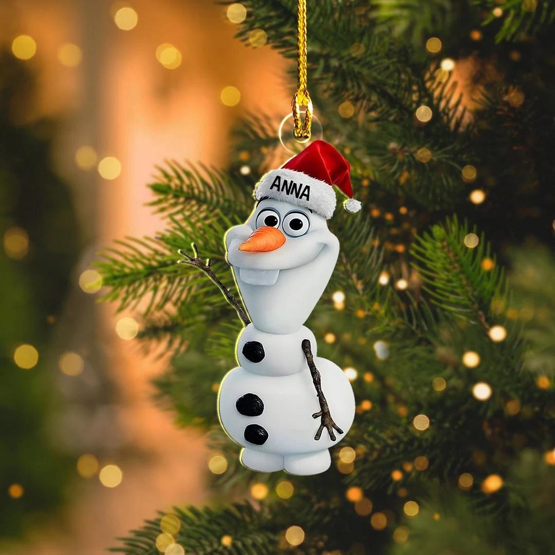 Custom Cute Olaf Frozen Ornament, Olaf Fan Gift, Olaf Christmas ...