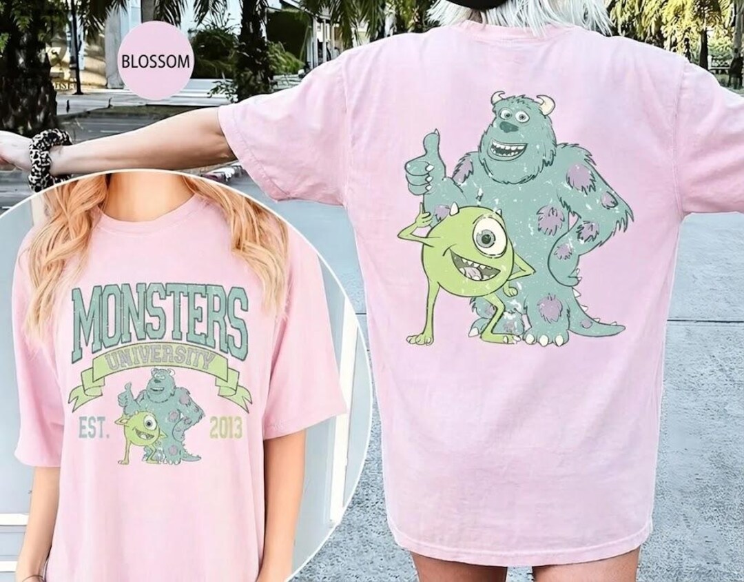 Vintage Monsters University Two-sided Shirt, Monster Inc Shirt, Mike ...