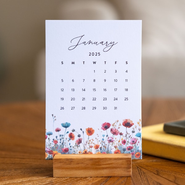 Mini 2025 Desk Calendar - Etsy