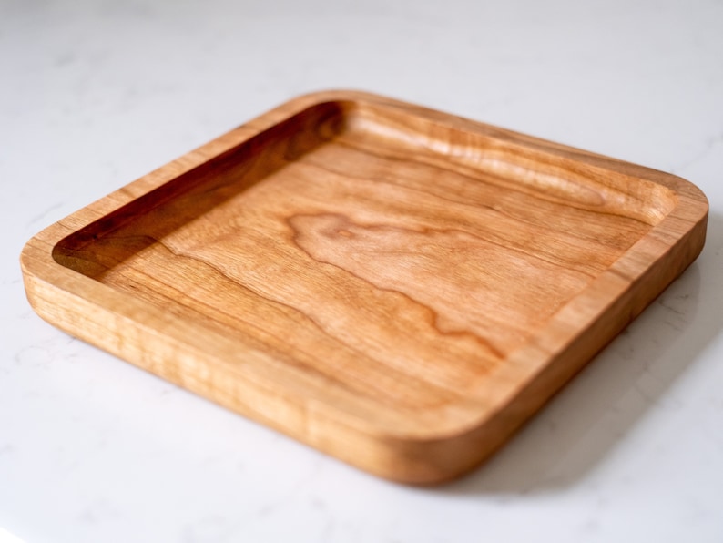 Cherry Wood Catch Trays Modern Hardwood Valet & Catch All - Etsy