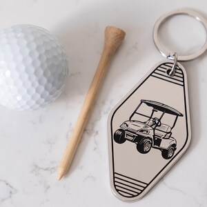 Golf Cart Keychain | Golfer Gift | Metal - Etsy