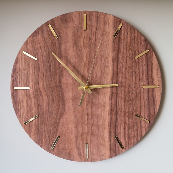 Walnut Wall Clock - Etsy
