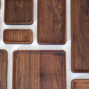 Black Walnut Wood Trays Stackable Slim Design Modern - Etsy