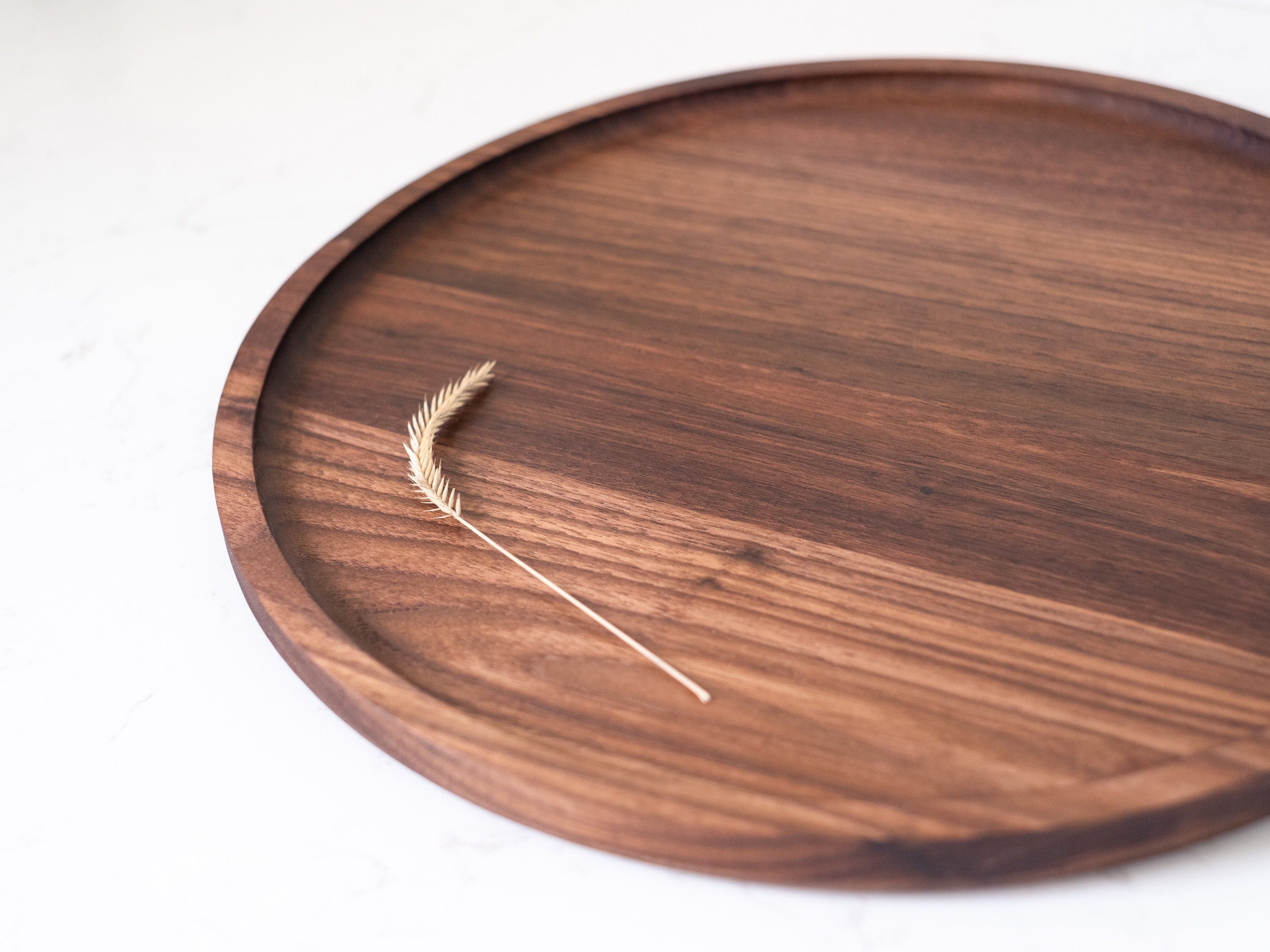 Black Walnut Round Wood Catch Trays Modern Hardwood - Etsy