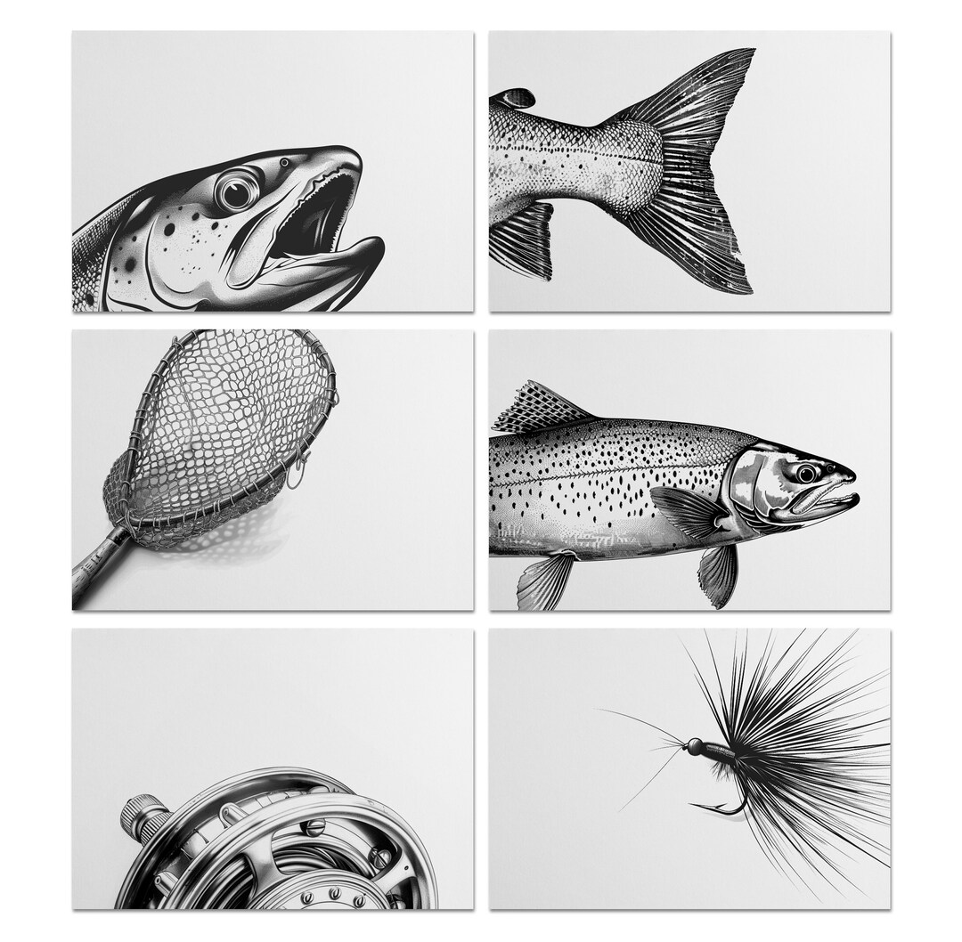 Fly Fishing Stationary Card Set 24 Cards With Envelopes Gifts for Fly ...