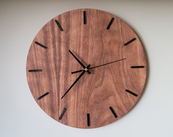 Wooden Wall Clock, Modern, Unique Walnut, Wall Design. - Etsy