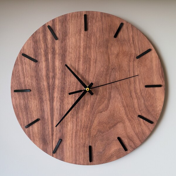 Walnut Clock - Etsy