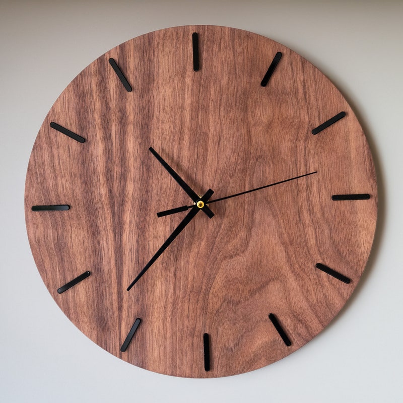 Modern Wood Clock - Etsy