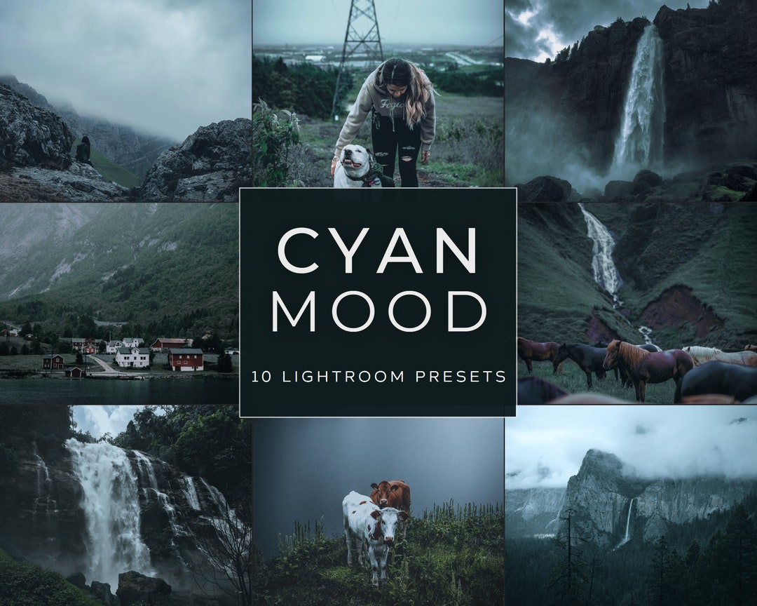 Cyan Mood Lightroom Presets Pack (desktop + Mobile) - Etsy