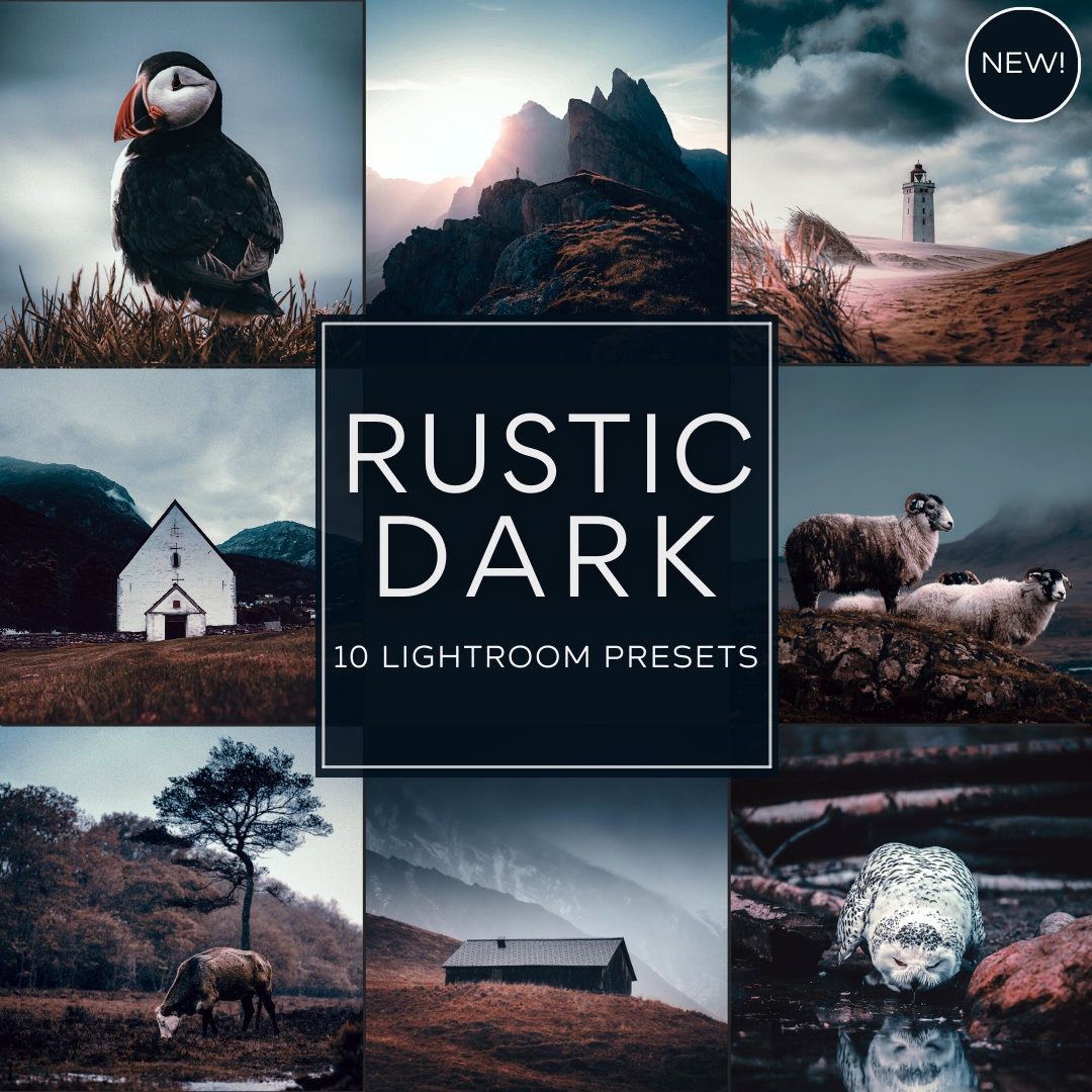 Rustic Dark Lightroom Preset Pack desktop Mobile - Etsy