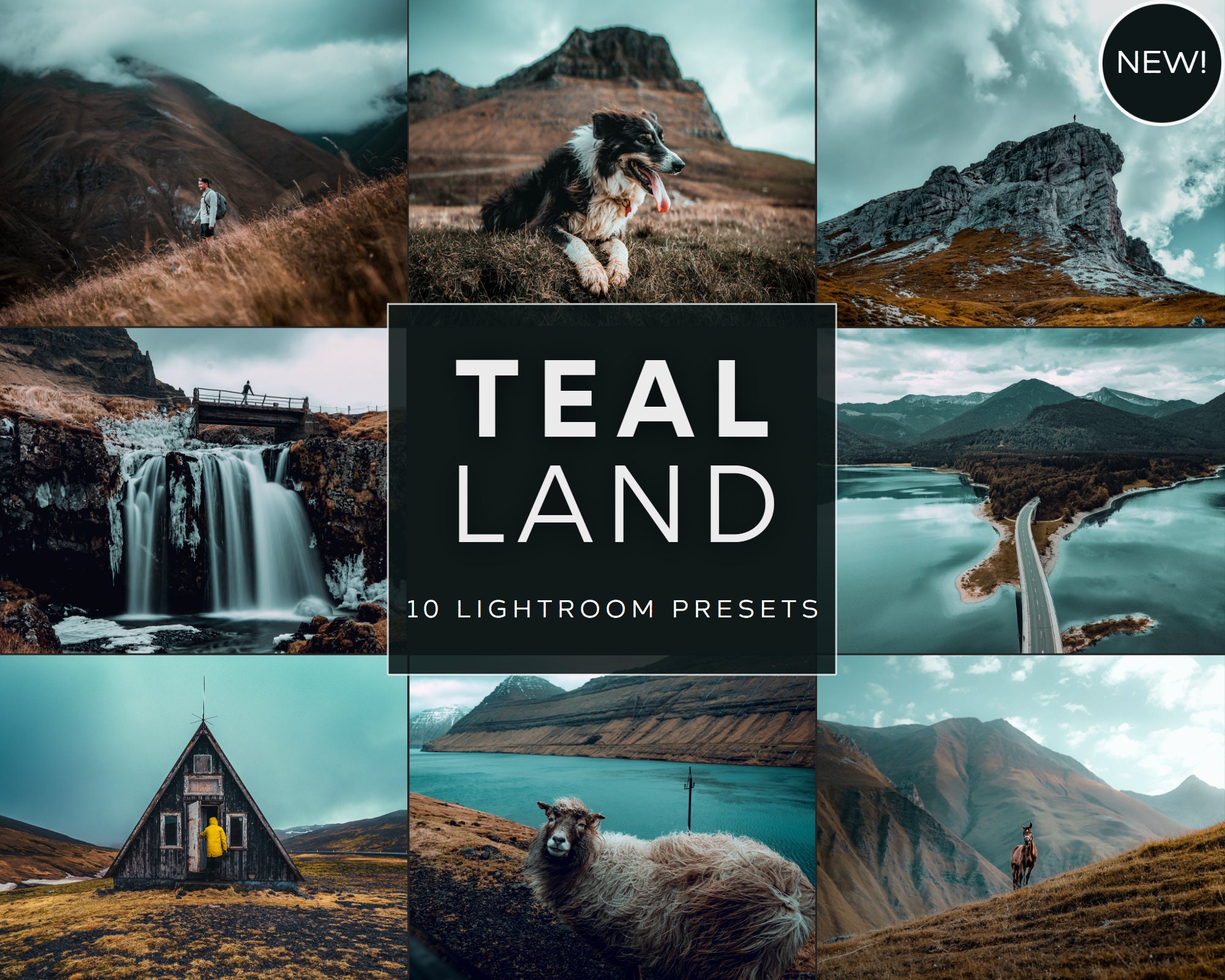 Teal Land Lightroom Preset Pack desktop Mobile - Etsy