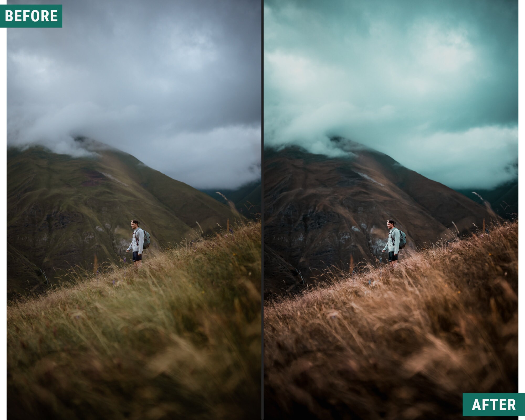 Teal Land Lightroom Preset Pack desktop Mobile - Etsy
