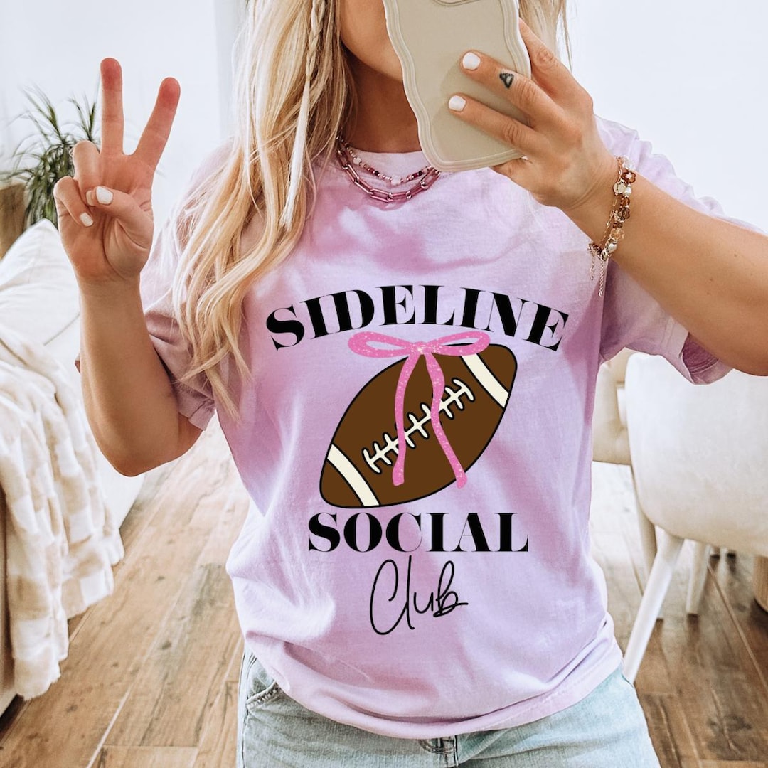 Sideline Social Club Football Sublimation PNG Design, Sports DTF Design ...