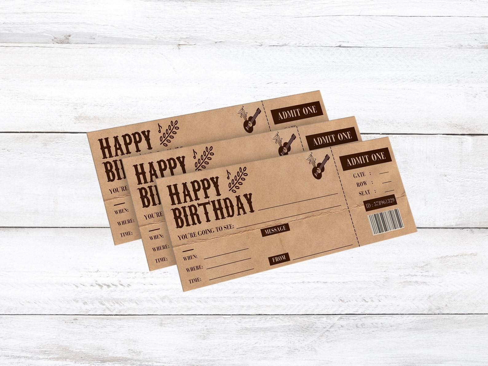 Happy Birthday Concert Ticket Printable Concert Ticket | Etsy