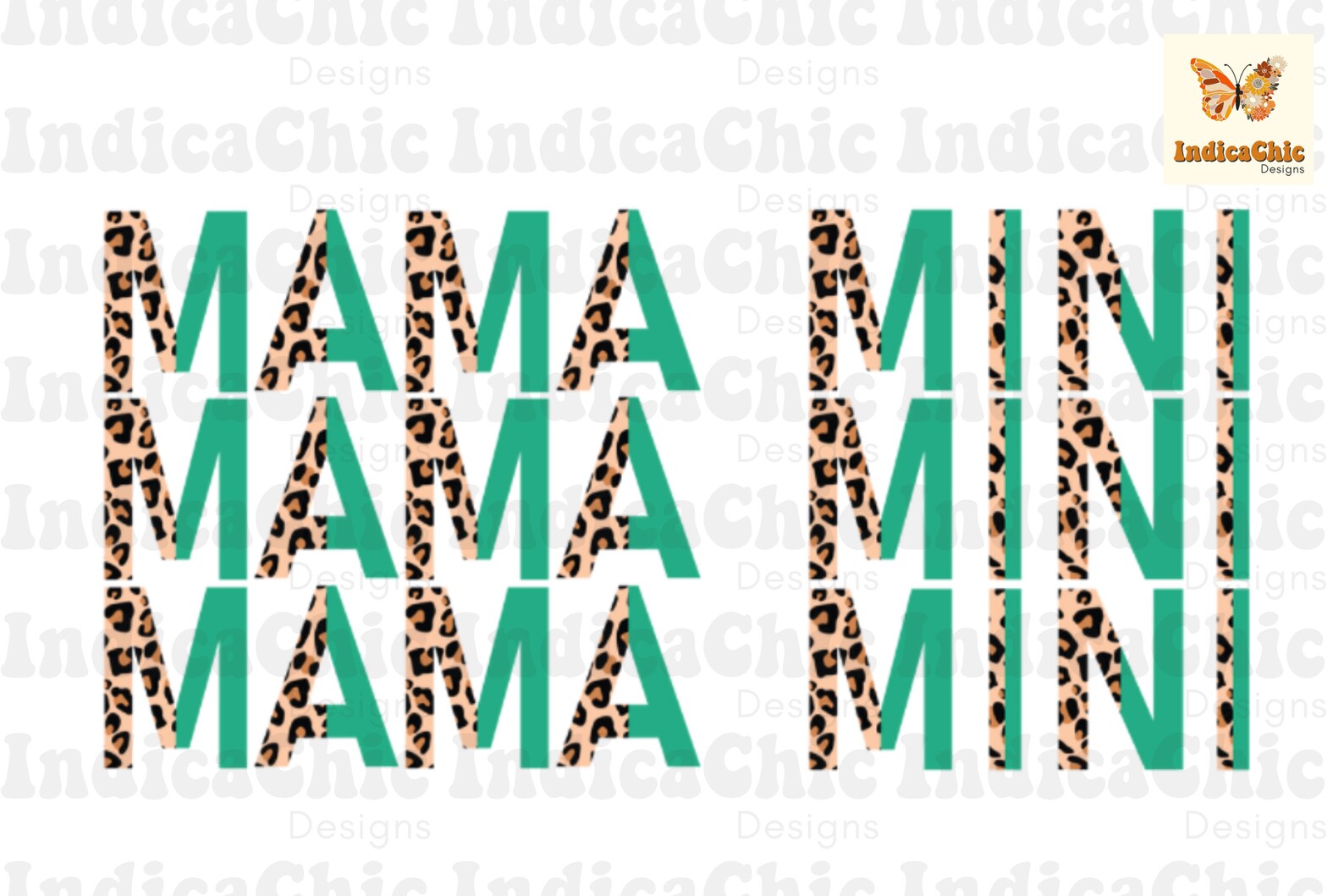 Mama Mini PNG SVG Mama Mini Half Leopard Sublimation Design - Etsy