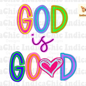 God is Good PNG, Colorful Retro Sublimation, Digital Design, Digital ...