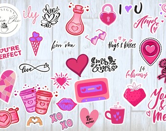 Cute Love Sticker - Etsy